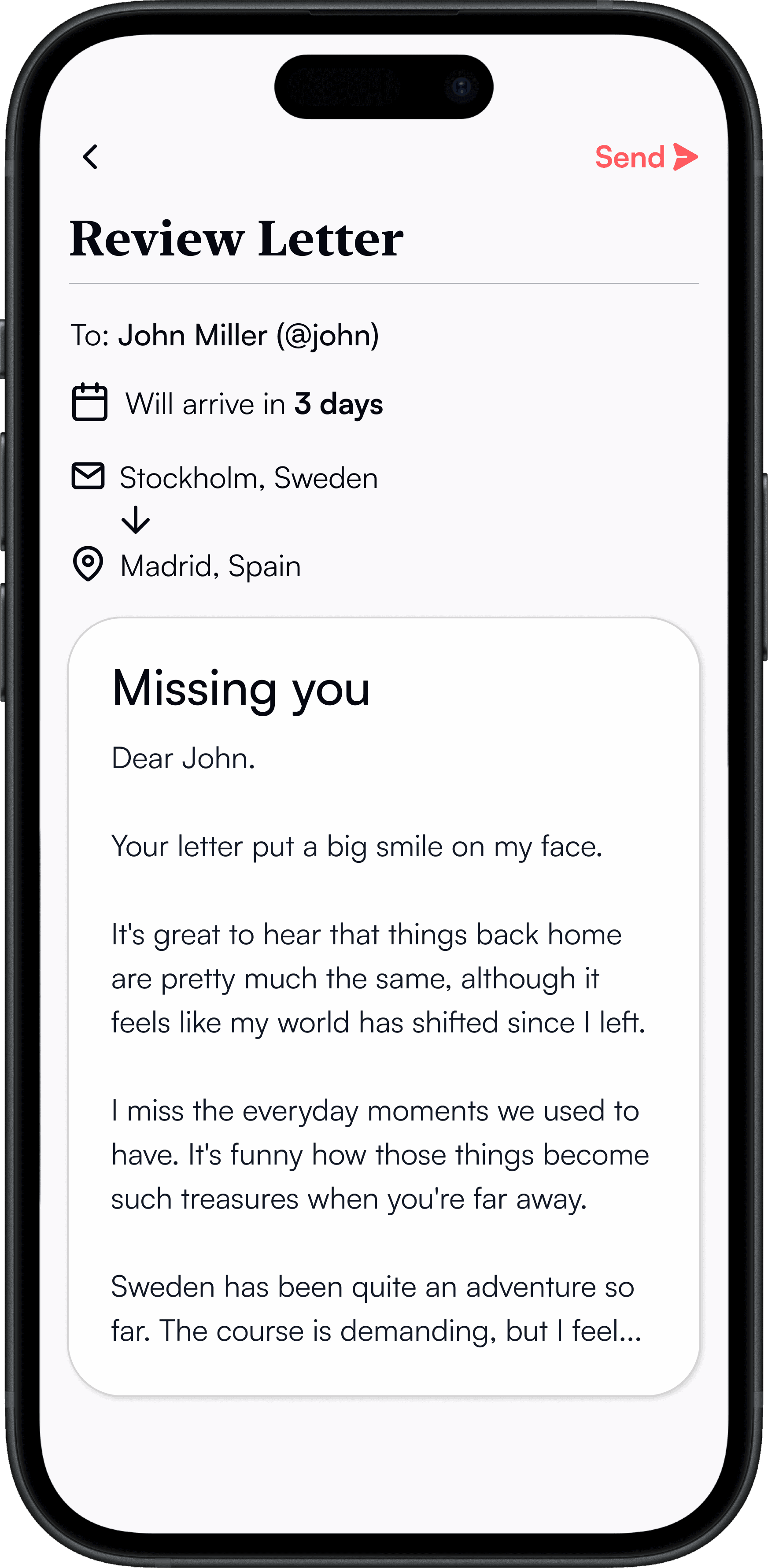 LetterMe - Send virtual letters